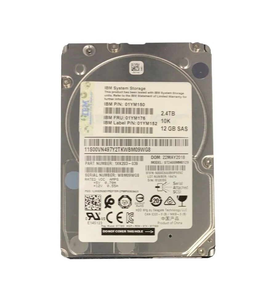 01YM176 - IBM 2.4TB 10000RPM SAS 12Gb/s 2.5-inch Hard Drive for ...