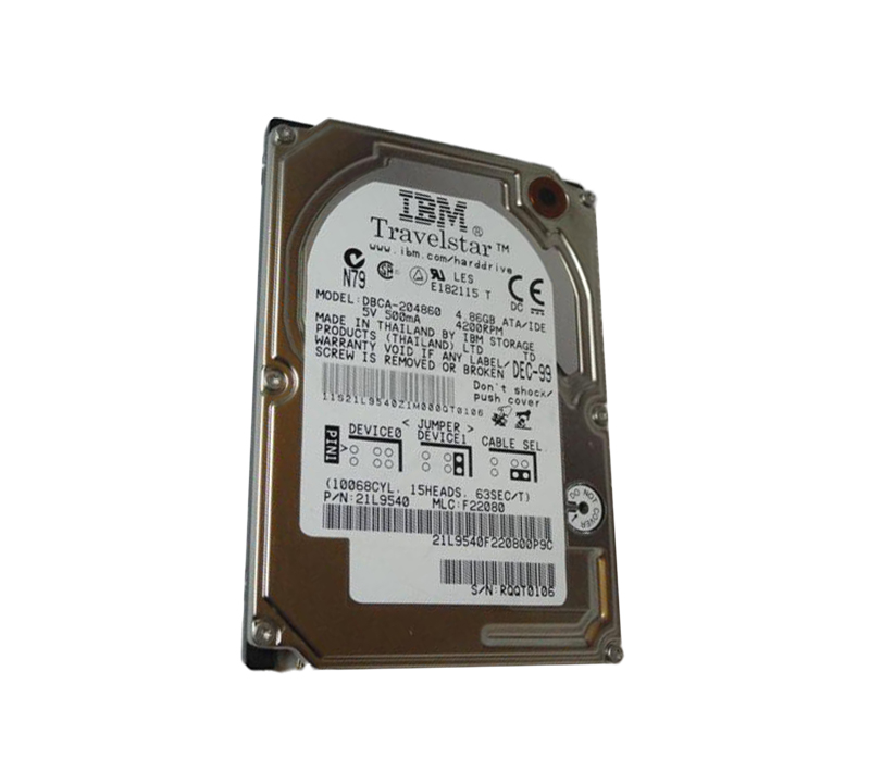 21L9540 - IBM 4.8GB 4200RPM IDE Ultra ATA/33 (ATA-4) 512KB Cache 2.5 ...