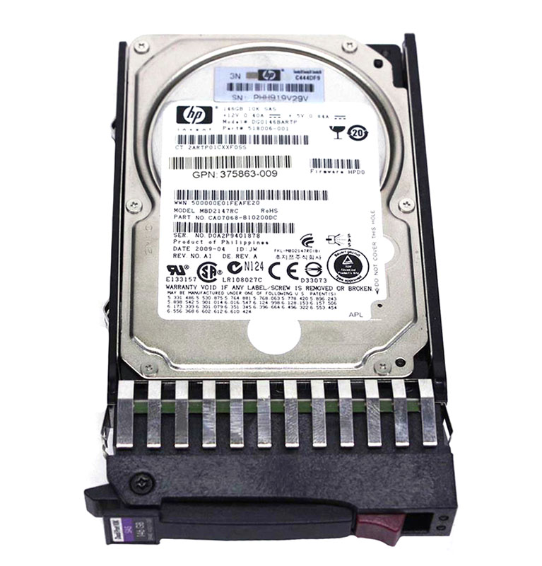 HP 518006-001 146GB 10000RPM SAS 3Gb/s Dual Port Hot Swappable 2.5-Inch ...