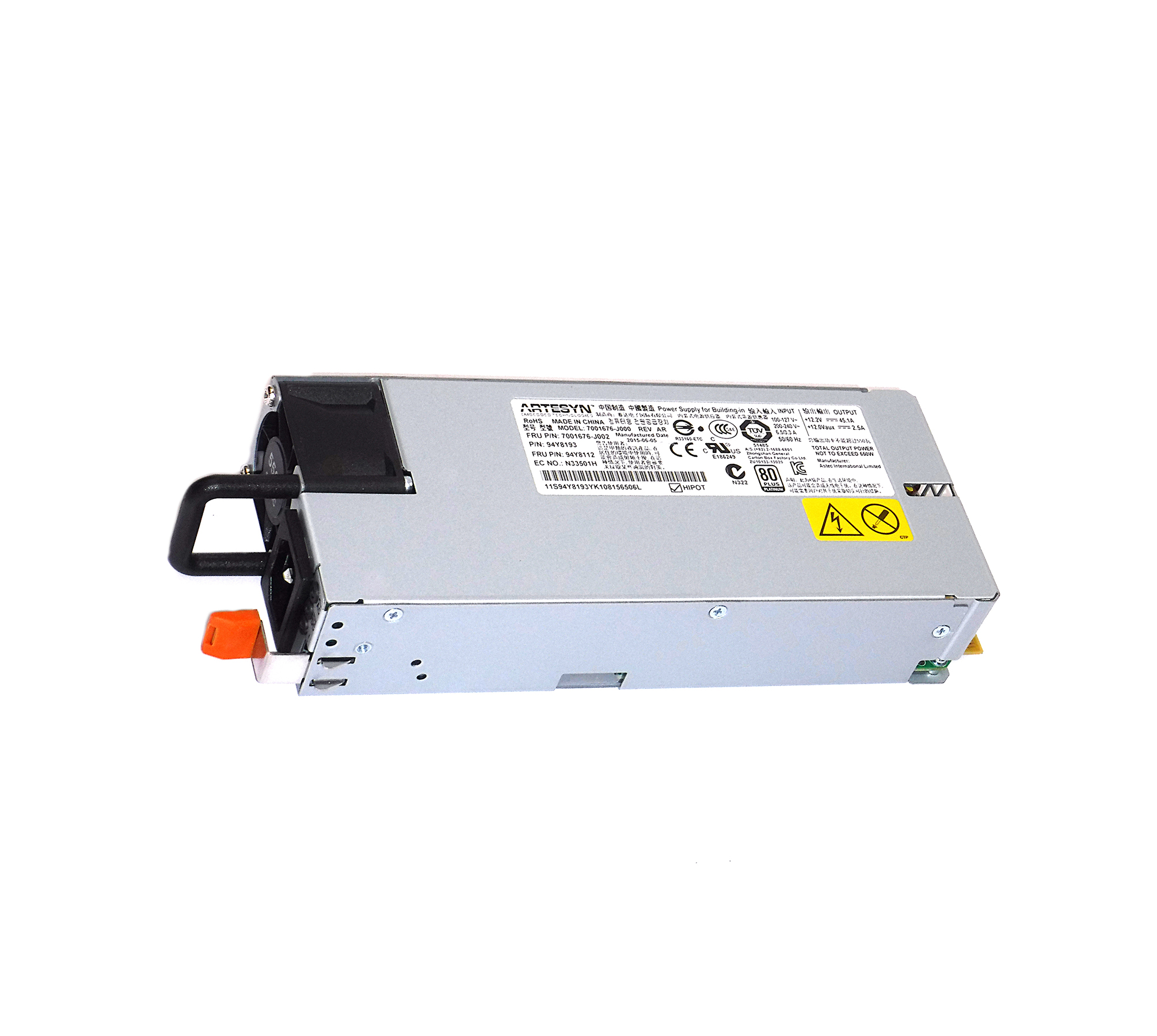 7001676-J000 - Emerson 550-Watts Hot-Swappable Power Supply for x3630 M4