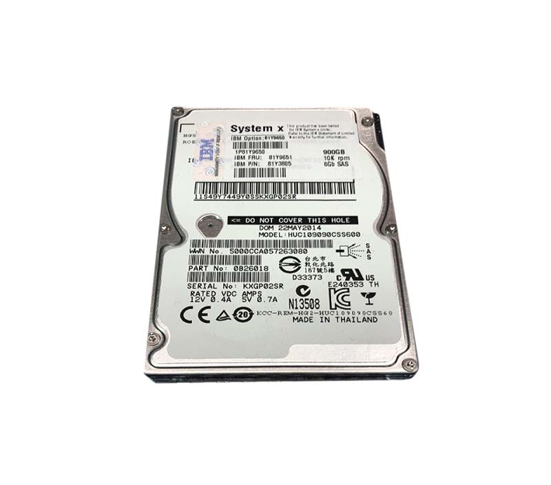 81Y9651 - IBM 900GB 10000RPM SAS 6Gb/s Hot Swappable 16MB Cache 2.5 ...