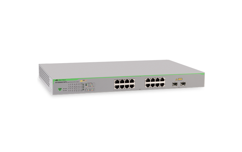 AT-GS950/16PS-50 - Allied Telesis 16 x Ports 1000Base-T RJ-45 PoE+ + 2 x Ports Combo SFP 1U Rack ...