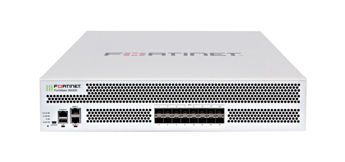 FG-3000D-DC - Fortinet FortiGate 3000D Series 16 x Ports SFP+ 10GBase-X ...