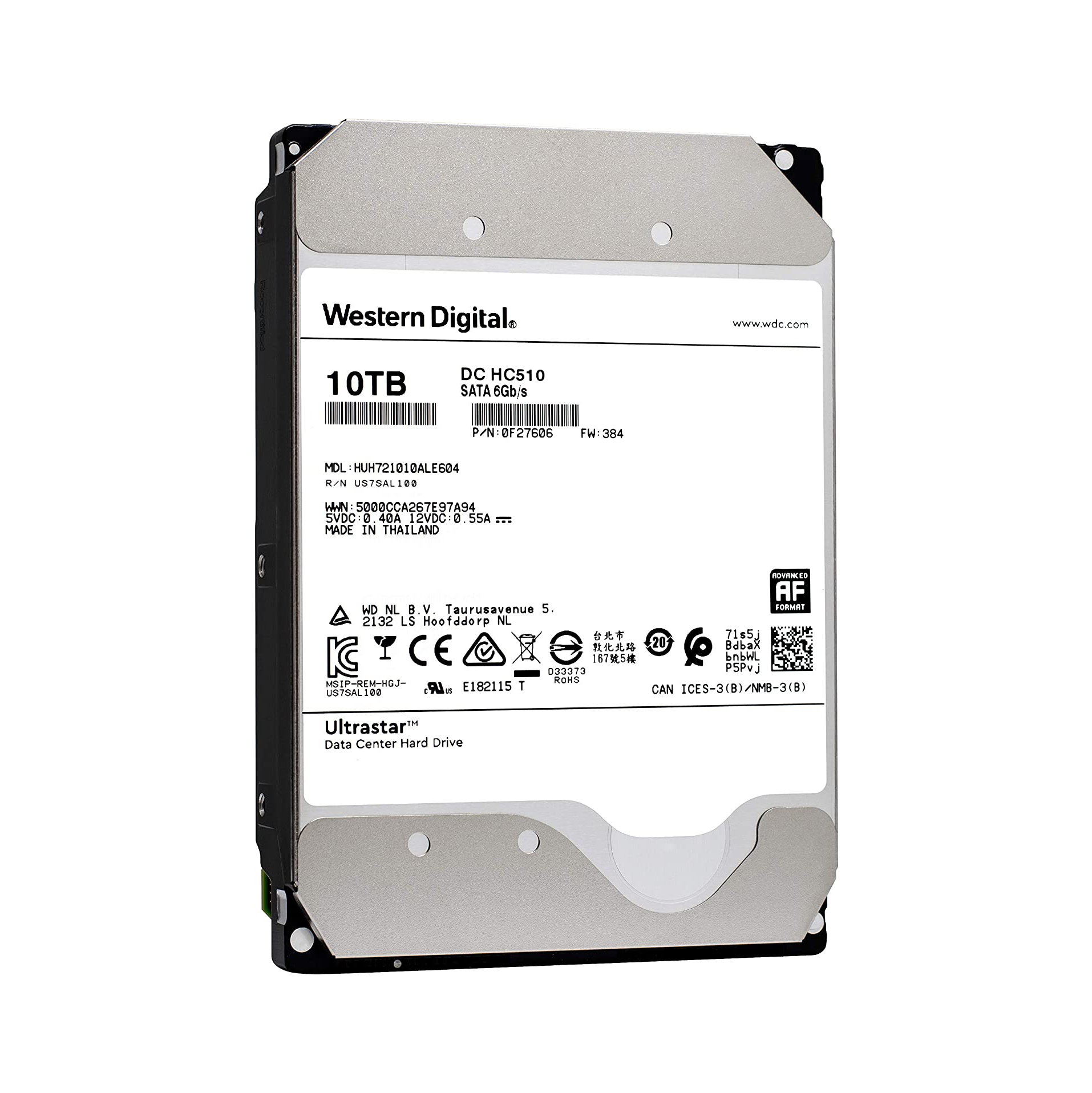 HUH721010ALE604 - HGST Ultrastar DC HC510 Series 10TB 7200RPM SATA 6Gb ...
