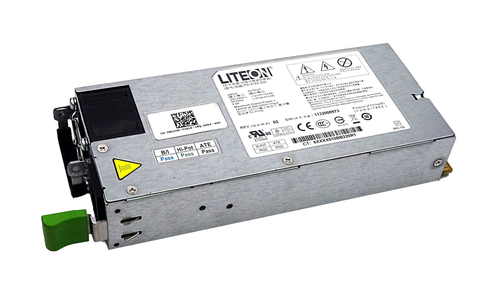 PS-2142-2Q1 - Lite-On 1400-Watts 200-240V AC 50-60Hz Power Supply for ...