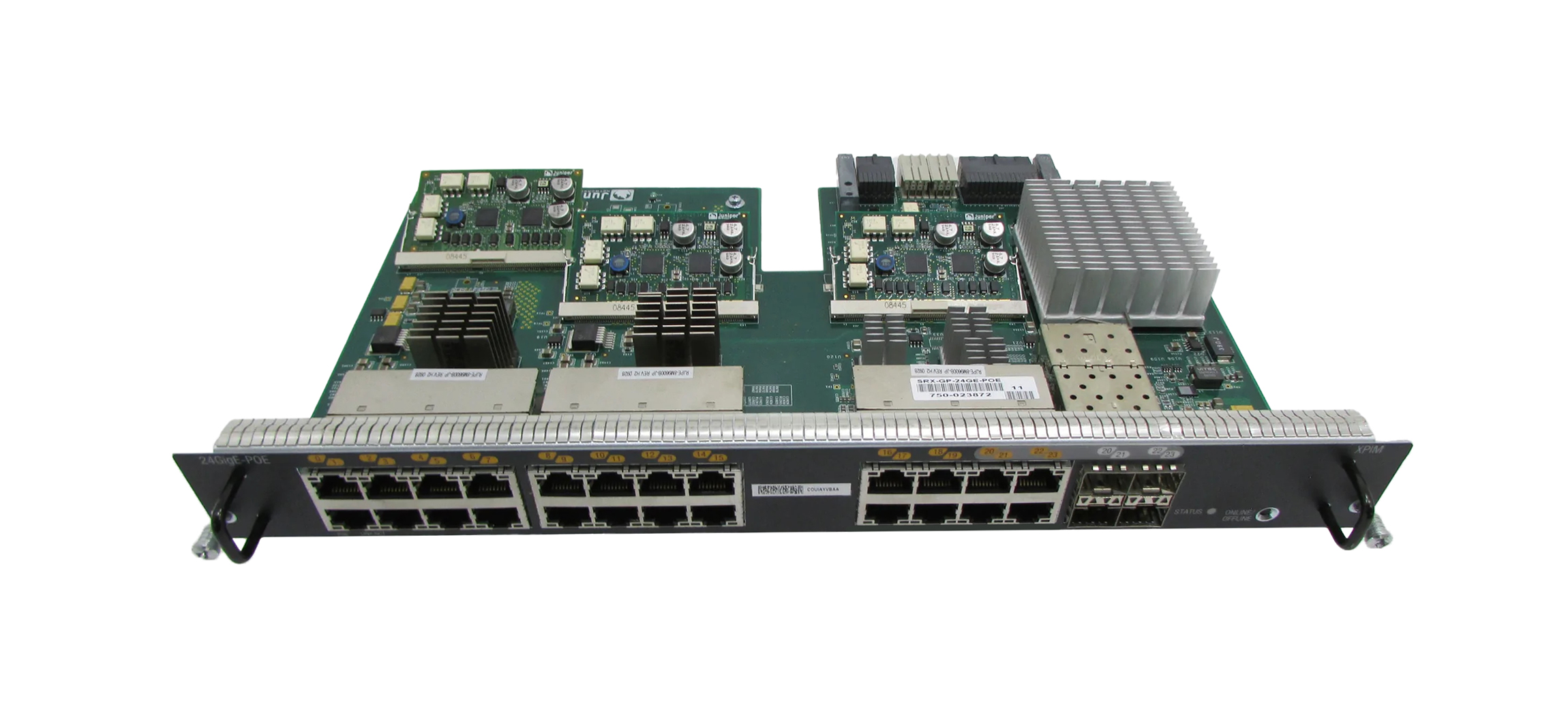 SRX-GP-24GE - Juniper 24 x 1GBase-T + 4 x SFP XPIM Module for SRX550 ...