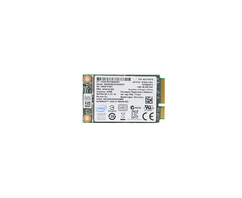 SSDMAEXC024G3H - Intel 313 Series 24GB Single-Level Cell mSATA 3Gb/s 2. ...