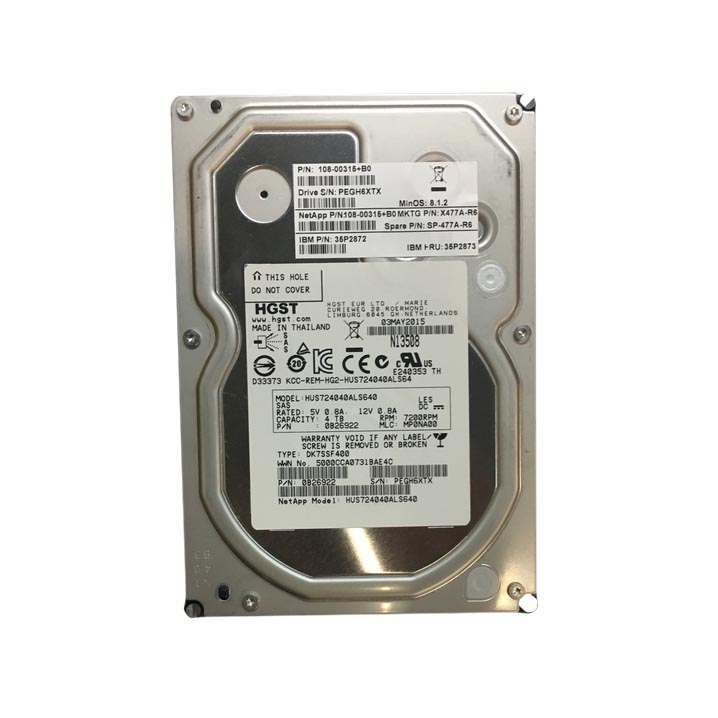 X477A-R6 - NetApp 4TB 7200RPM SAS 6Gb/s 3.5-Inch Hard Drive
